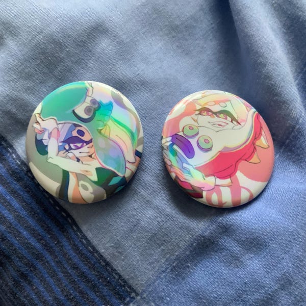 Splatoon Buttons LARGE - Etsy