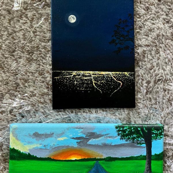 Melting Night Painting - Etsy