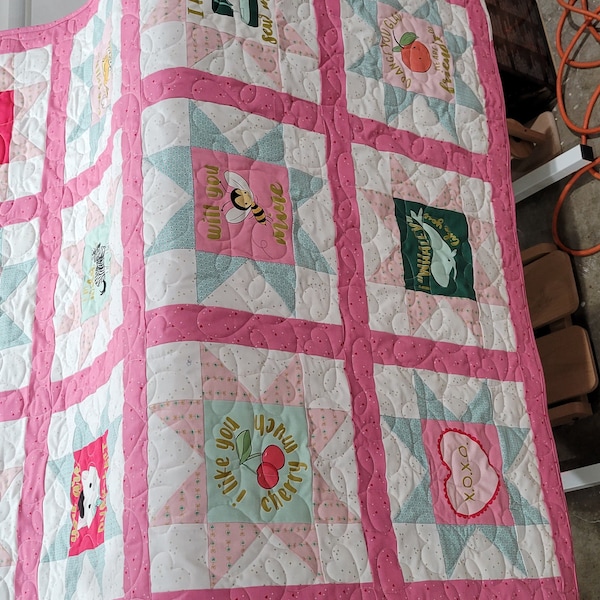 Hearts Loops Continous Line, Edge to Edge Pantograph for Quilting. - Etsy