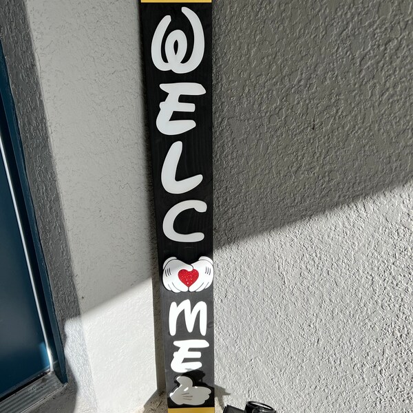 Mickey Mouse Inspired Interchangeable Seasons Welcome Sign - Etsy