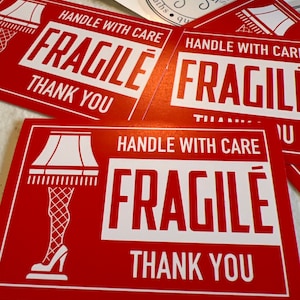 FRAGILE Mailing Labels A Christmas Story, Leg Lamp, Etsy Sellers: 10 ...