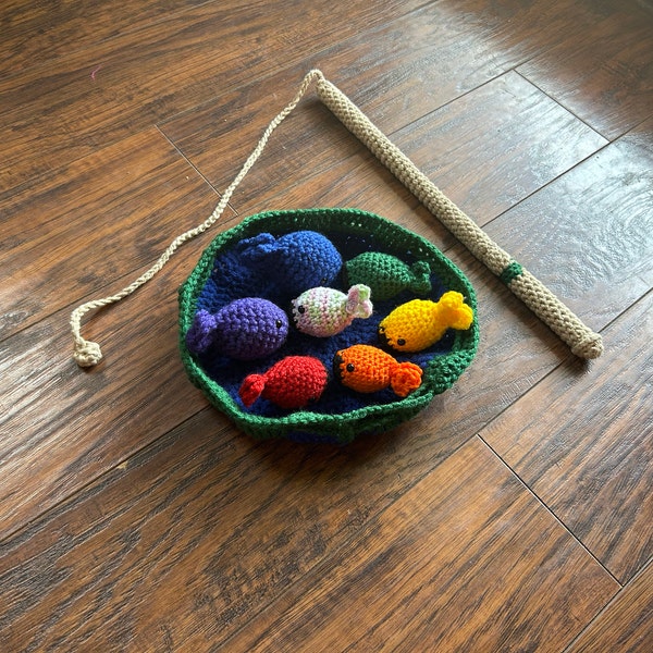 Rainbow Fishing Game and Pond Pattern - Etsy