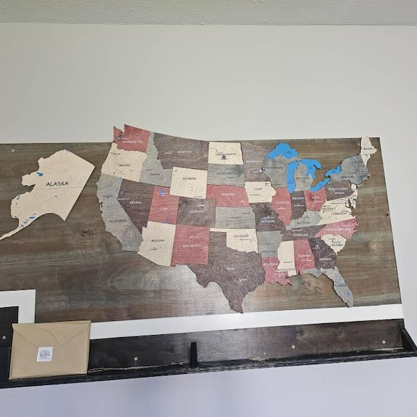Personalized USA Map, Wall Decor for Home, Office, US Travel Tracker ...