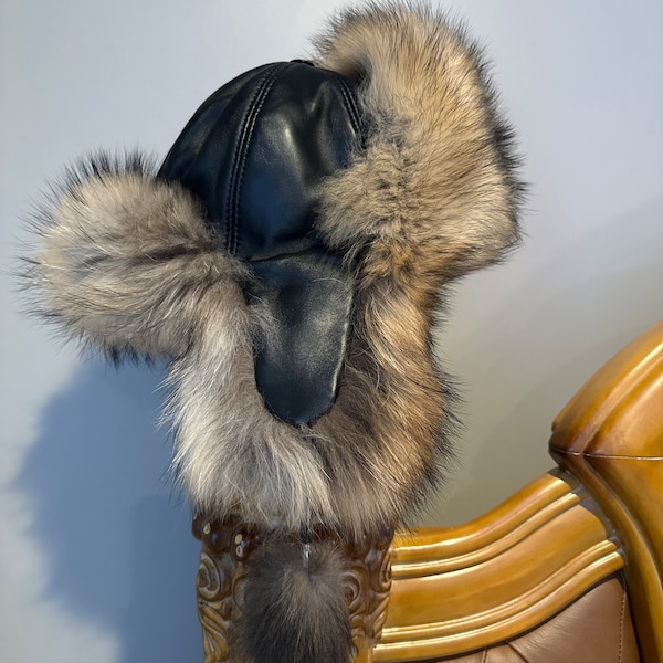 Black Sheepskin Anatolian Kalpak Hat Handmade Leather Hat Turkish Hat ...