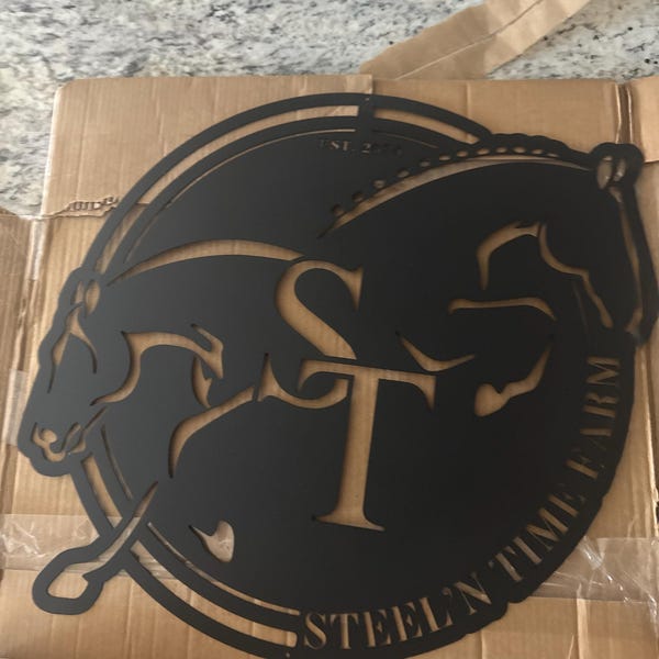 Custom Logo Sign | Personalized Metal Wall Sign | Custom Steel Decor ...