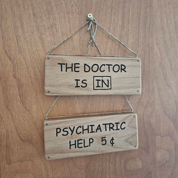 The Doctor is In, Wooden Block, Charlie Brown, Peanuts, Wooden Sign ...