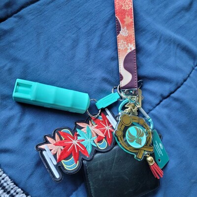 Albedo Geo Vision Keychain Set Zhongli Genshin Impact Aether - Etsy