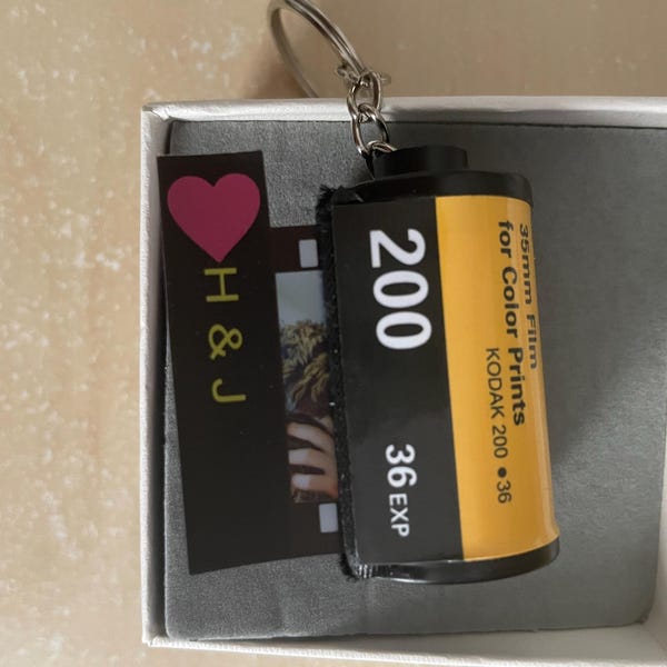 Personalized Camera Film Roll Keychain With Photo Custom Film Roll ...