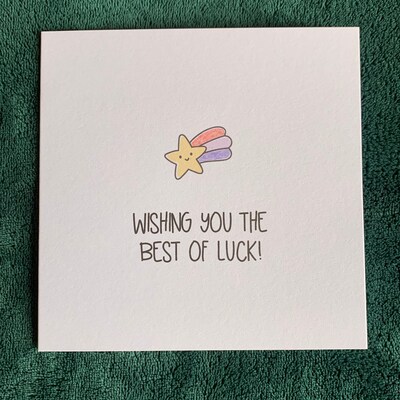 Star Wishing You the Best of Luck Card, Good Luck Card, Leaving Card ...