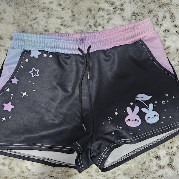 Fluffy Pastel Goth Bunny Ear Hoodie Yami Kawaii Rabbit Hoody Creepy ...