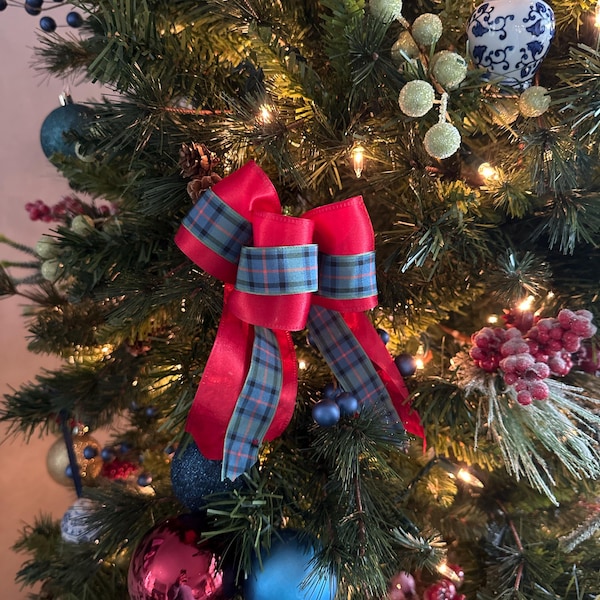 Irish Tartan Ribbon for Scottish Wedding Decor, Plaid Bouquet Ribbon ...