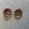 PAIR of Unique Organic Ebony Wood Spiral Tapers/plugs - Gauges 4g (5mm) Thru 0000 (12mm ...