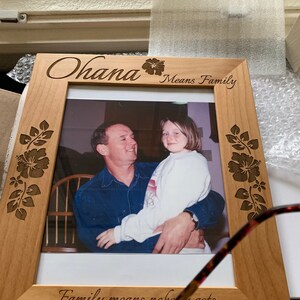 Ohana Family Laser Engraved Wooden Picture Frame Family Hawaiian Themed ...
