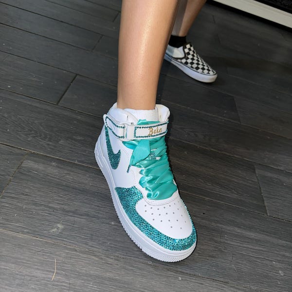 Custom Bling Nike Court Shoes, Wedding Rhinestone Shoes, Hand Placed ...