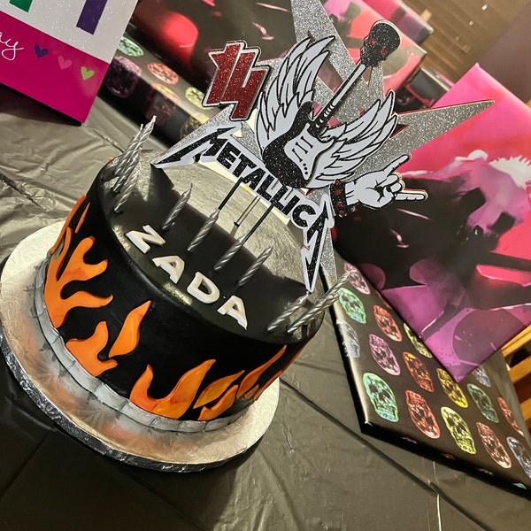 Rock Cake Topper/ Heavy Rock Cake Topper/ Heavy Metal Cake Topper/ Punk ...