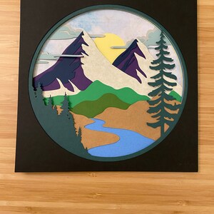 3d Mountains Svg Shadow Box Svg Nature Svg - Etsy