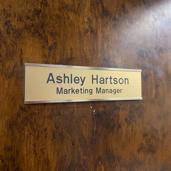 Name Plate, 2" X 10", 20 Color Combinations, Office/door Sign - Etsy