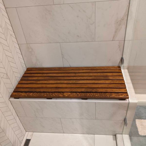Set Of-3 12x12 Inches Custom Size Wooden Stained Bathroom Mat ...