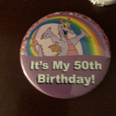 Figment Birthday Buttons Disney Figment Birthday Button-disney Birthday ...
