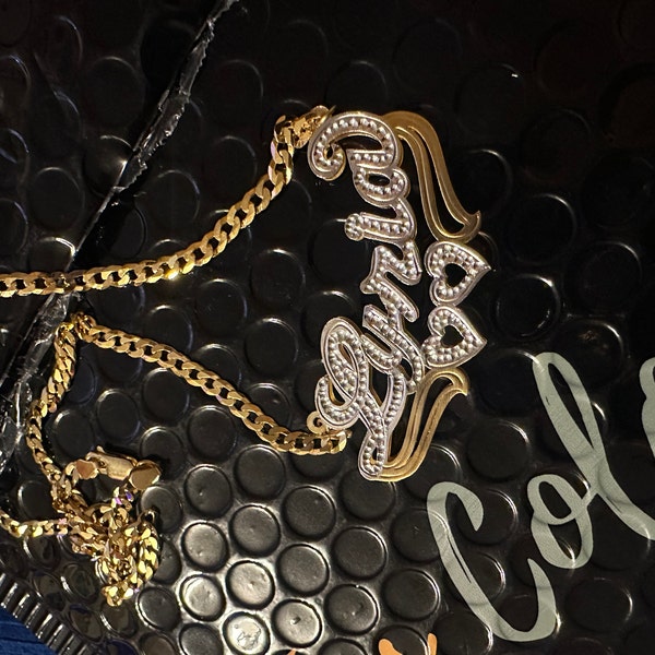 Princess Name Necklace Crown Name Necklace Gold Princess Kids Name ...