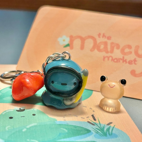 Awkward Jelly Frog Desk Buddy (with Teeny Bum!) || Handmade Polymer ...