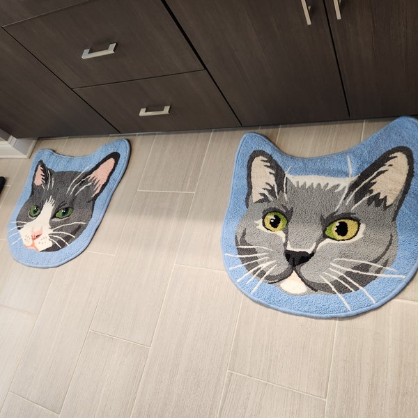Custom Pet Portrait Rug - Personalized Cartoon Pet Rug, Animals, Dog ...