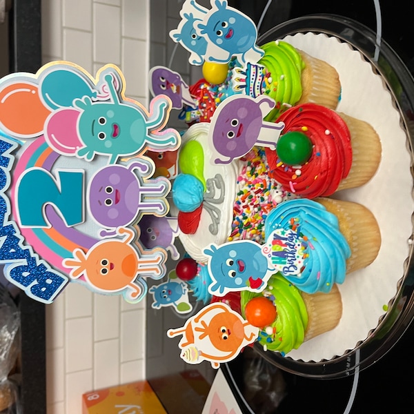 Bumble Nums Cake Topper / Super Simple Theme - Etsy