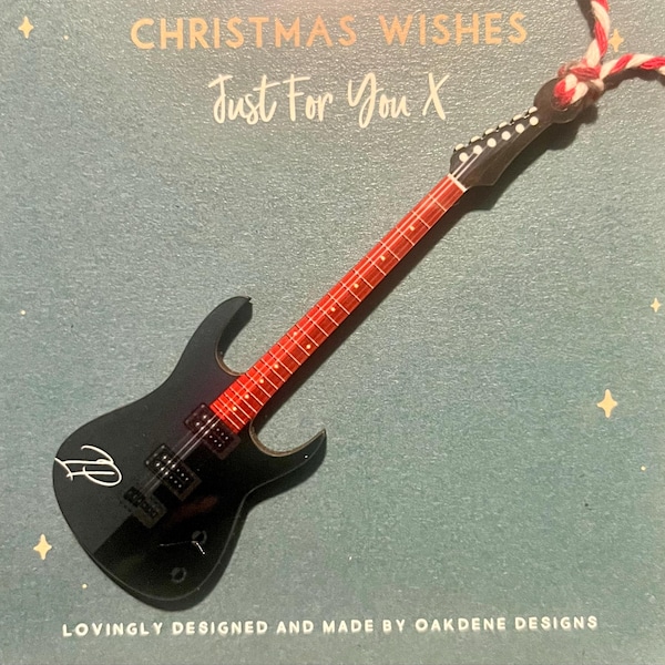 Personalised Guitar Christmas Tree Decoration - Etsy