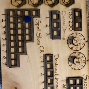 Handmade Wooden HP, Status, Condition Tracker for D&D, Dnd, Dungeons ...