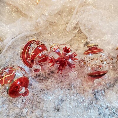 Set of 5 Egyptian Hand Blown Glass Ornaments Decorative by - Etsy