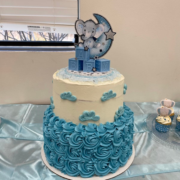Twinkle Twinkle Little Star/elephant Cake Topper/ Centerpiece/ Elephant ...