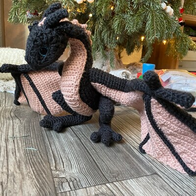 Medium Wyvern Crochet Pattern by Crafty Intentions Downloadable DIGITAL ...