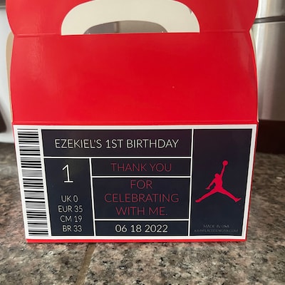 Digital Jordan Party Favor Box Label, Party Favors, Party Bags ...