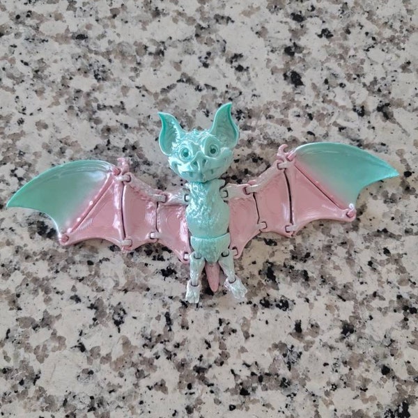 Bat .STL Digital File for 3d Printing, Print-in-place Body, Snap-fit ...