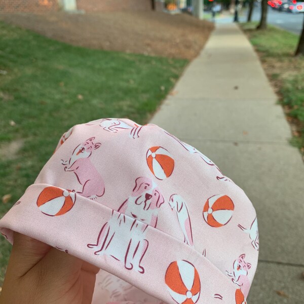 Ponytail Scrub Cap Pot of Gold Adjustable Hair Pouch Scrub Caps for ...