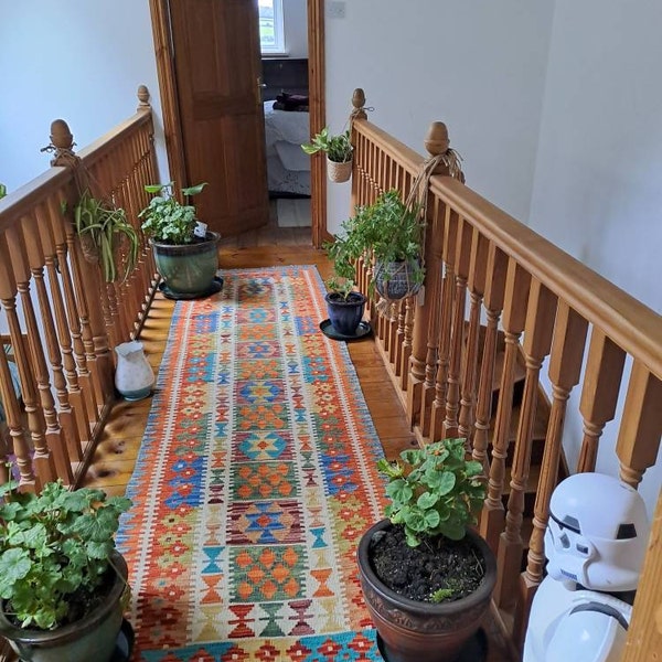 Handmade Kilim Rug, Artisan Afghan Turkish Aztec Natural Wool Kilim Rug ...