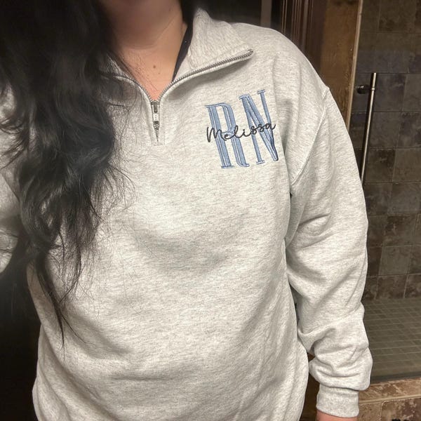 Nurse Custom Quarter Zip Sweatshirt-jerzees Nublend Quarter Zip-custom ...