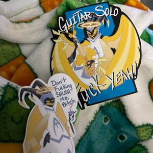 Guitar Solo Adam Sticker Hazbin Hotel Sticker Gloss Vinyl Sticker Adam ...