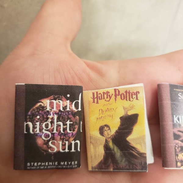 Custom Mini Books Bundle TBR Bookshelves Tiny Miniature Book Collection ...