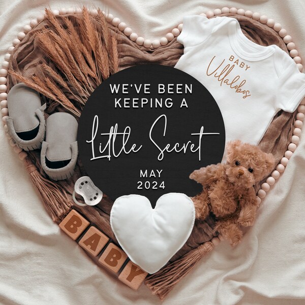 We've Been Keeping a Little Secret Digital Pregnancy Announcement ...