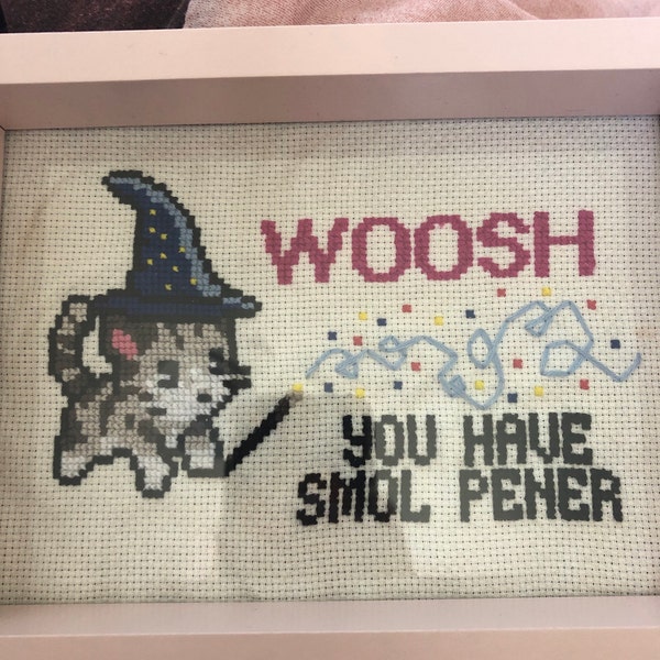Woosh! You Have Smol Pener Kitty Cat Meme Subversive Cross Stitch ...