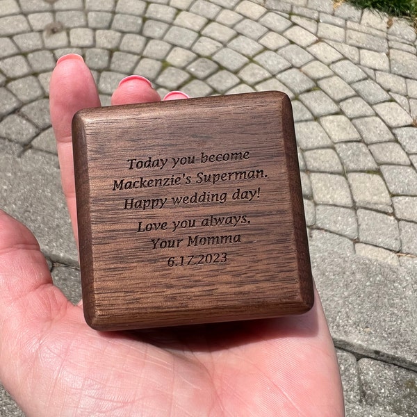 Engraved Premium Cufflinks Box Only - ( Cufflinks NOT Included ...