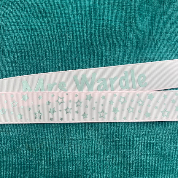 White Rainbow Holographic Stars Personalised Lanyard Teacher Lanyard ...