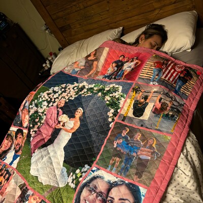 Custom Photo Quilt, Photo Quilt, Memory Quilt,dog Quilt,dog Mom,dog ...