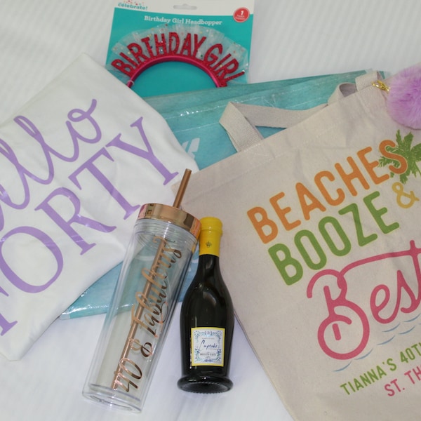 Beach Booze & Besties Tote Bag - Bachelorette Party Bag - Girls Trip ...
