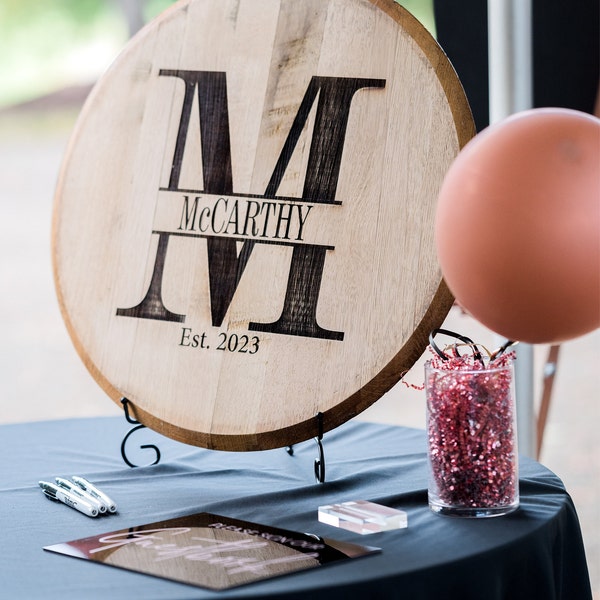 Bourbon Barrel Guest Book - Wedding Guestbook - Personalized Bourbon ...