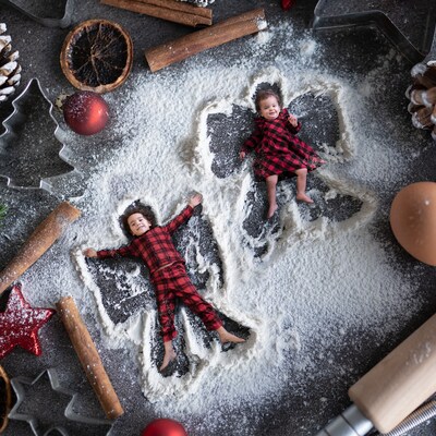 Christmas Baking Flour Angels Digital Backdrop Photography - Etsy Ireland