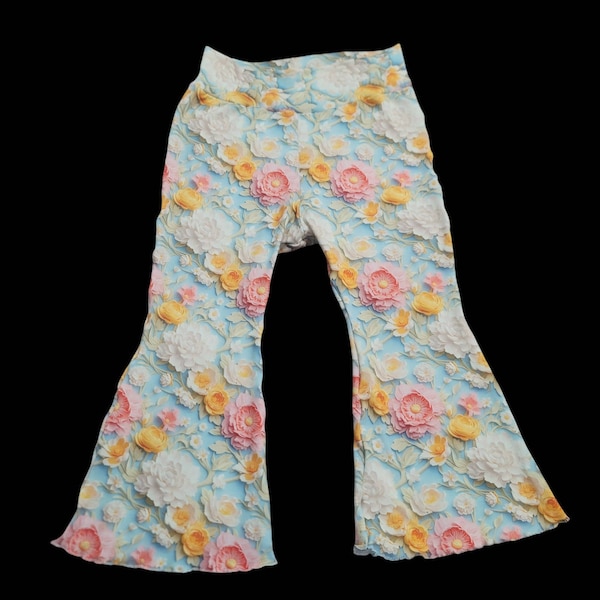 Flared Pants Pattern for Kids, Girl Flare Pant Pattern, Kids Flare ...