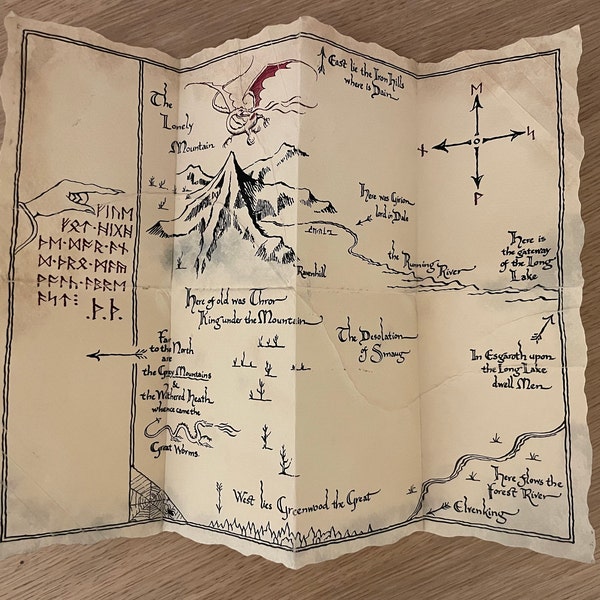 Thorin's Map, the Hobbit PROP - Etsy