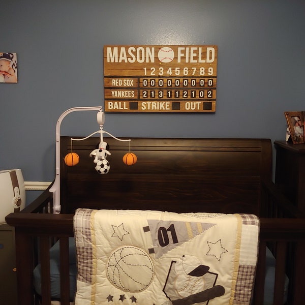 Baseball Scoreboard | Various Sizes | Personalized Sports-themed Room ...